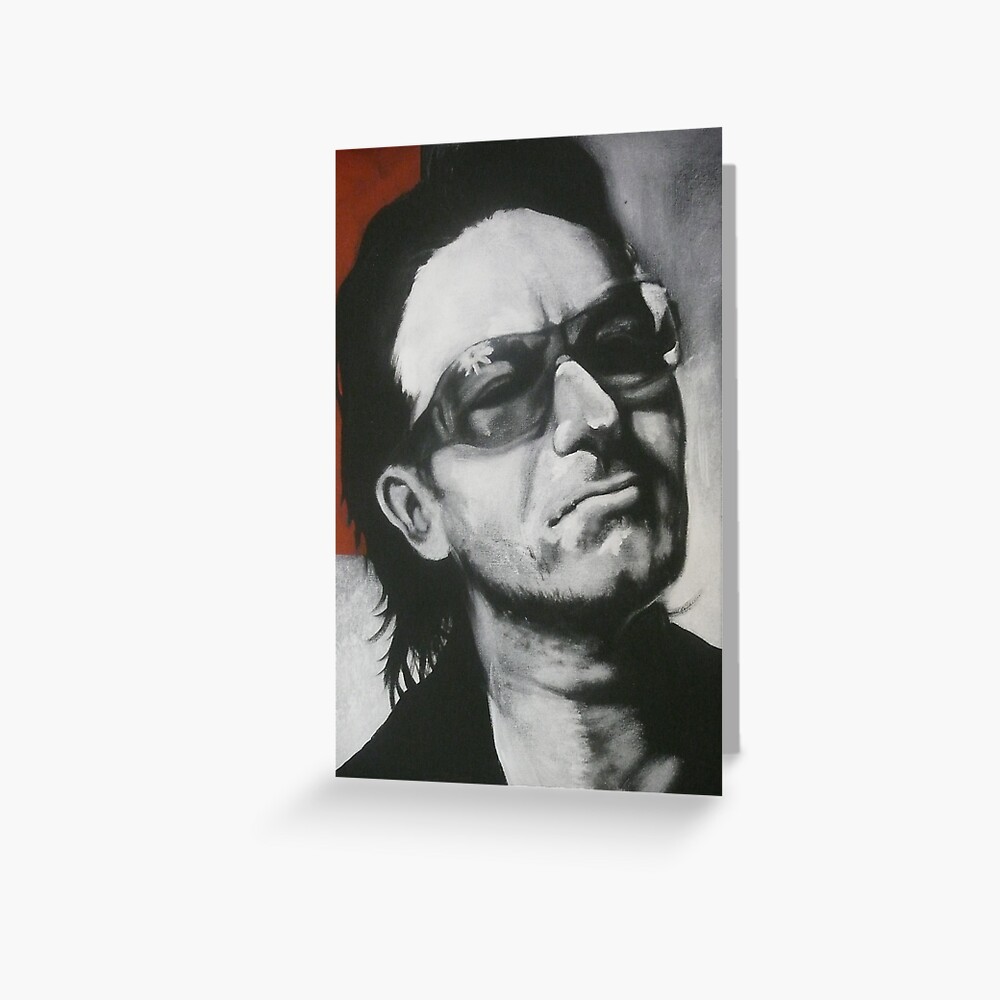 "bono from u2" Greeting Card for Sale by imajica | Redbubble