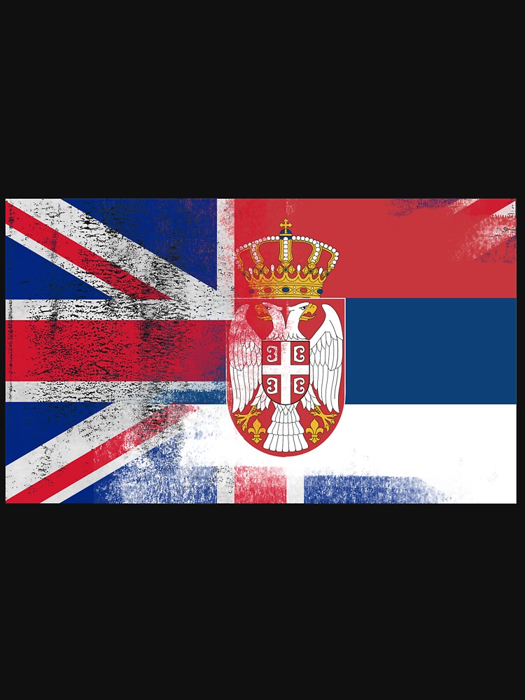 "British Serbian Half Serbia Half UK Flag" T-shirt for Sale by ozziwar ...