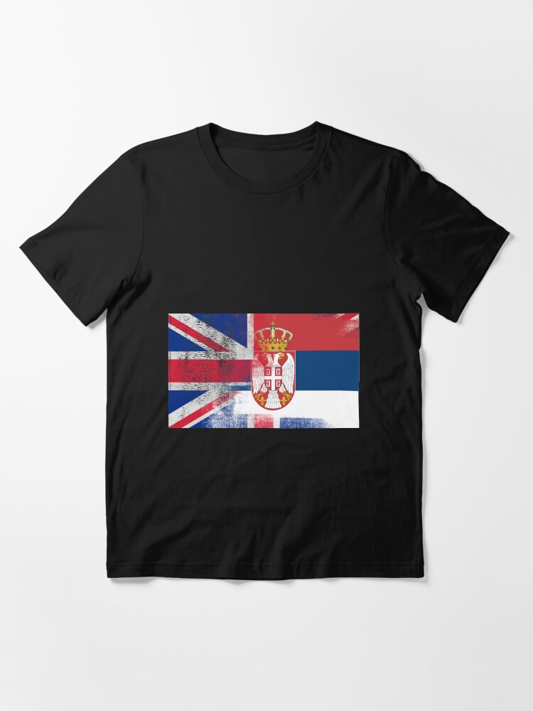 "British Serbian Half Serbia Half UK Flag" T-shirt for Sale by ozziwar ...