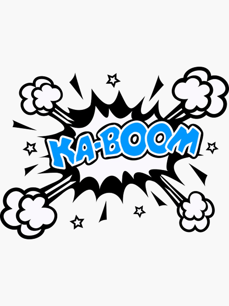"Kaboom T-ShirtKaboom comic book explosion ka boom bang pow" Sticker ...