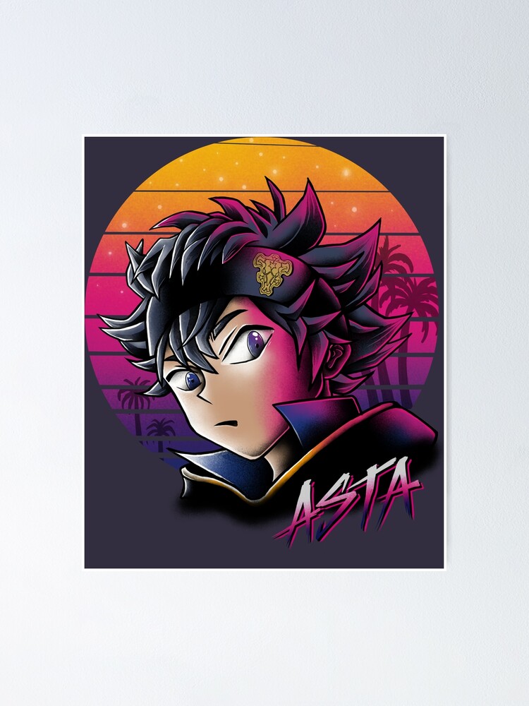 "Movie asta black clover retrowave" Poster for Sale by VanesaLange ...