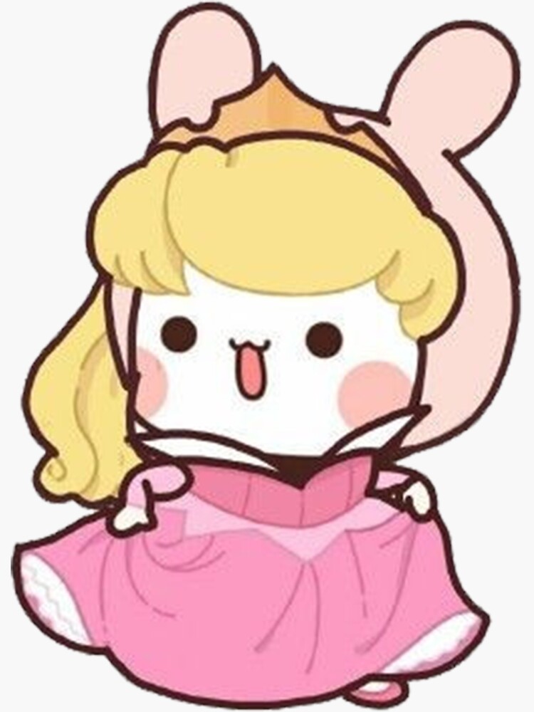 "Lovely Bubu In The Pink Princess Dress" Sticker for Sale by ...