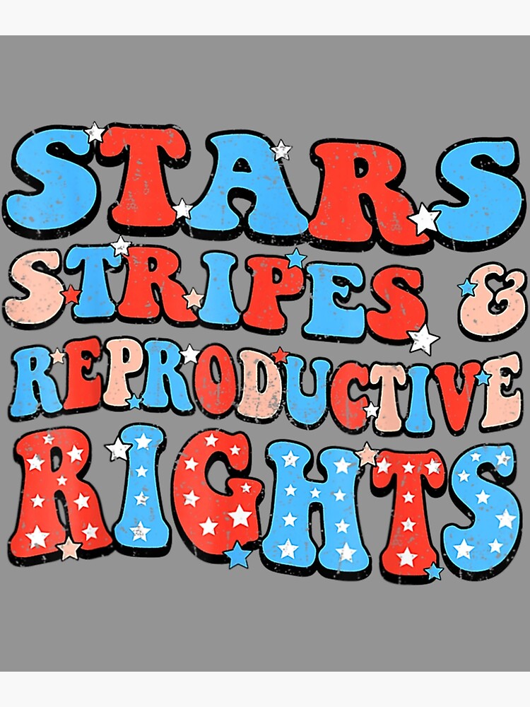 "Stars Stripes Reproductive Rights Patriotic Retro US Flag" Poster for ...