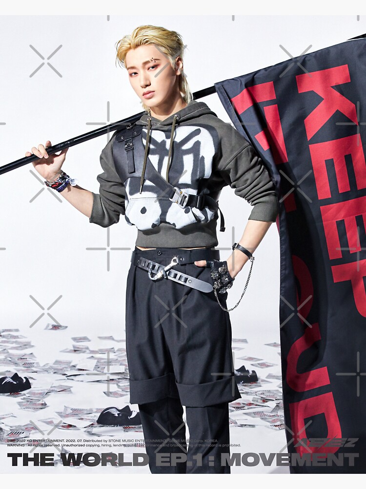 "ATEEZ SAN "THE WORLD EP.1 : MOVEMENT GUERRILLA"" Sticker for Sale by ...