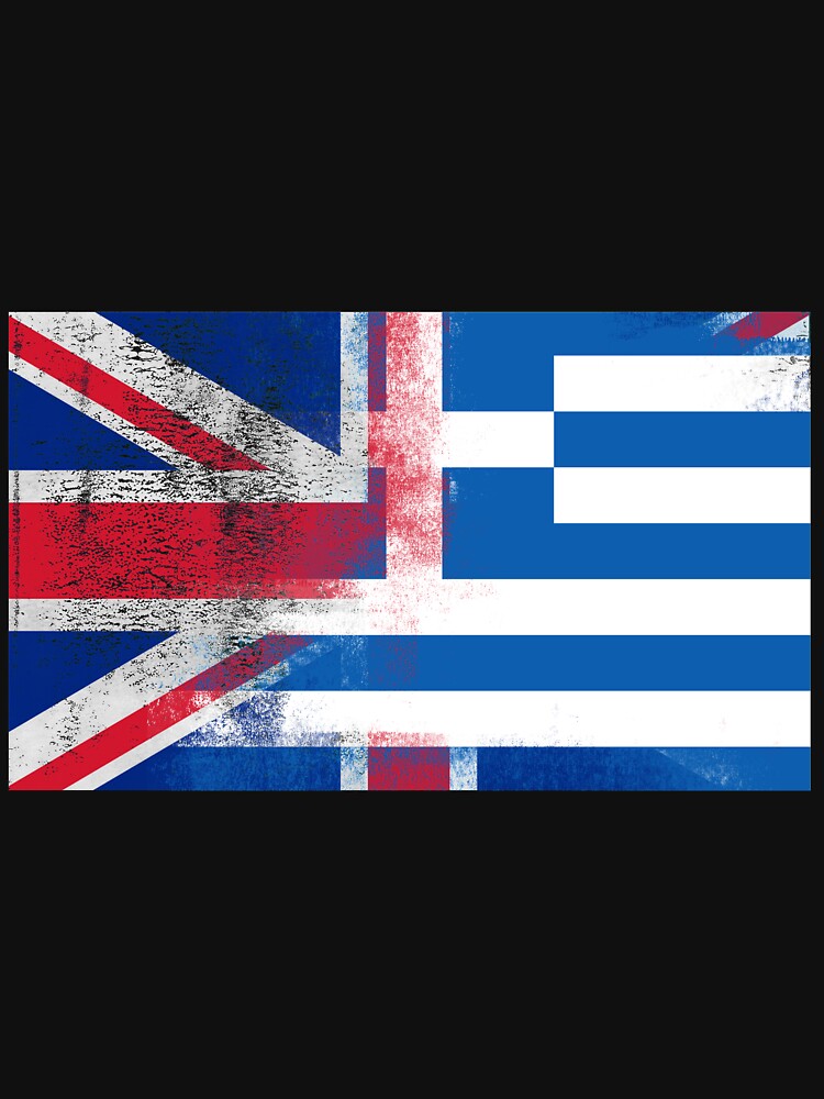 "British Greek Half Greece Half UK Flag" T-shirt for Sale by ozziwar ...