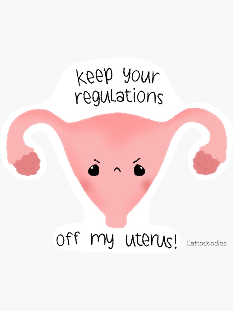 "Angry Uterus Sticker" Sticker for Sale by Cattodoodles | Redbubble