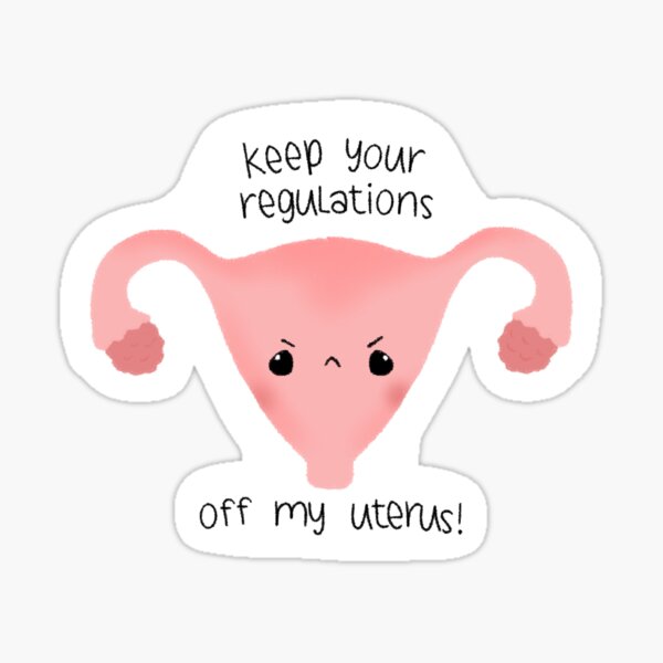 "Angry Uterus Sticker" Sticker for Sale by Cattodoodles | Redbubble