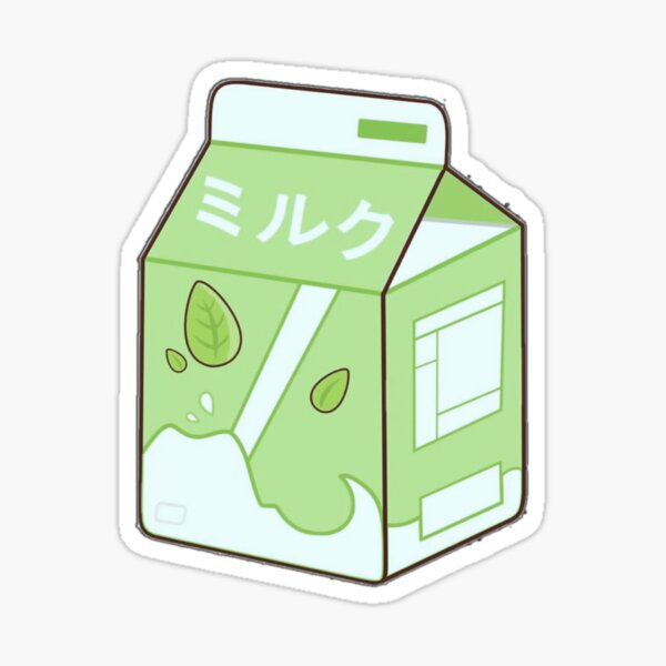 "Matcha Milk Carton" Sticker for Sale by shyningshy | Redbubble