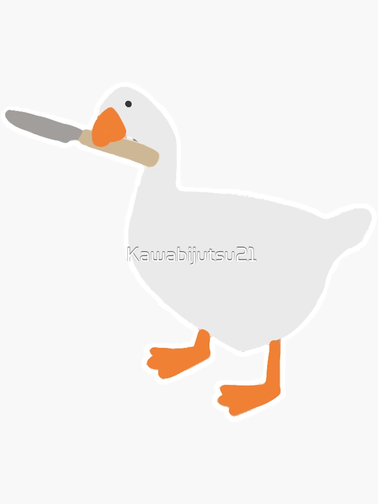 "Duck with knife" Sticker for Sale by Kawabijutsu21 | Redbubble
