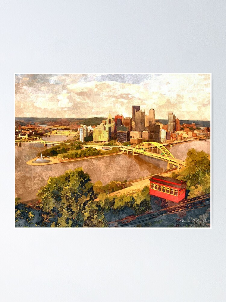 "City of Pittsburgh Golden Triangle" Poster for Sale by SteelCityArtist ...