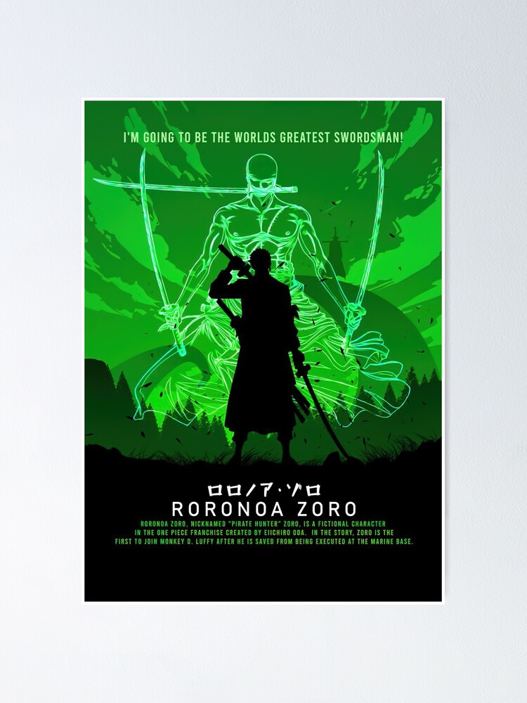 "Roronoa Zoro" Poster for Sale by GlennButler27 | Redbubble