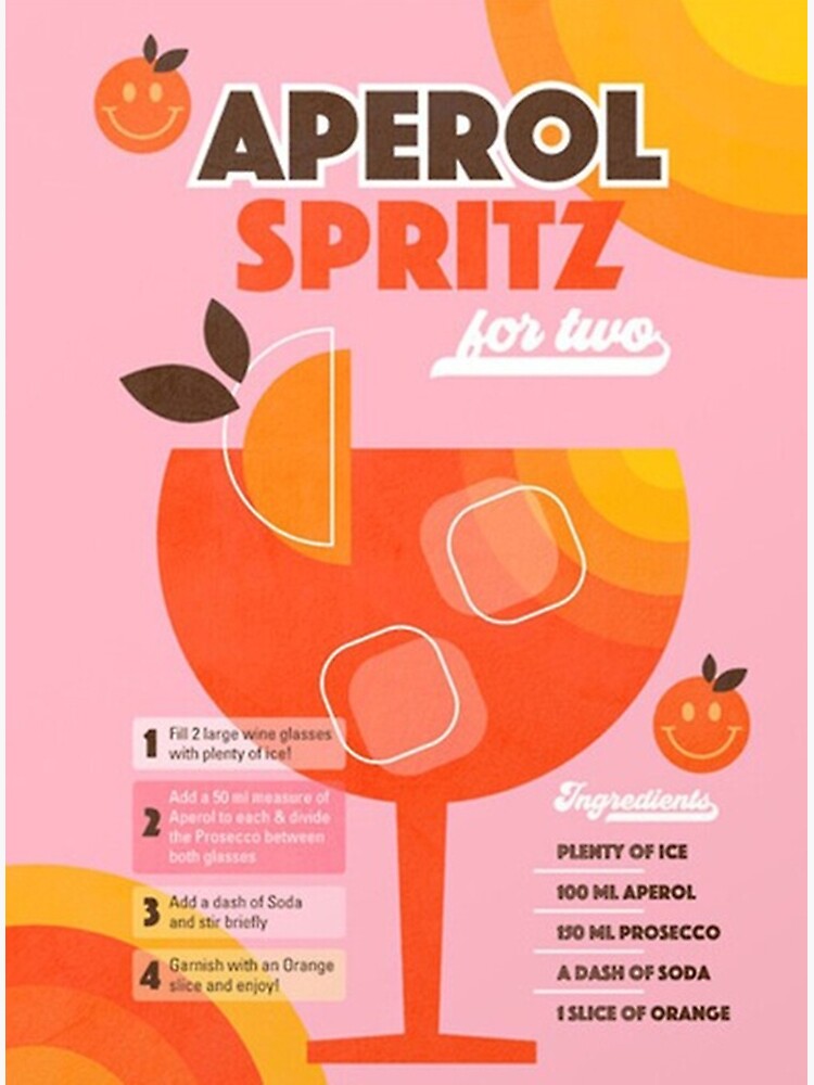 "aperol spritz " Poster for Sale by buenojimmy | Redbubble