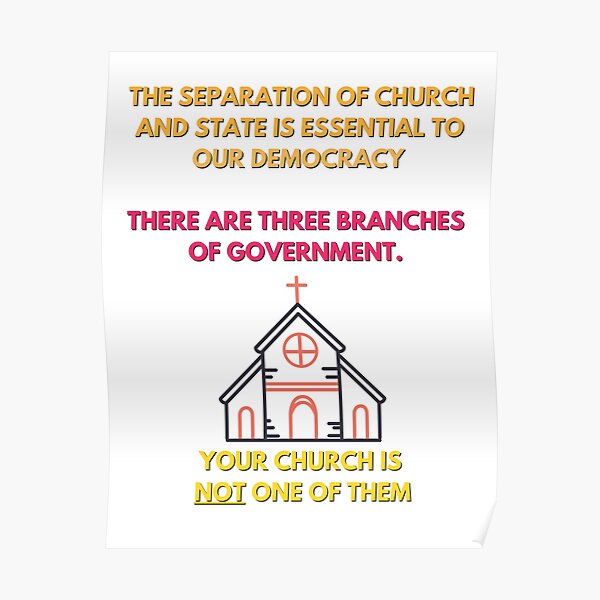 "Separation Of Church And State Original Design Sticker | Church State ...
