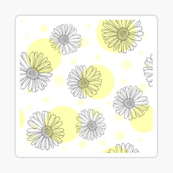"Pastel yellow daisy flower" Sticker for Sale by AnnaEleCreate | Redbubble
