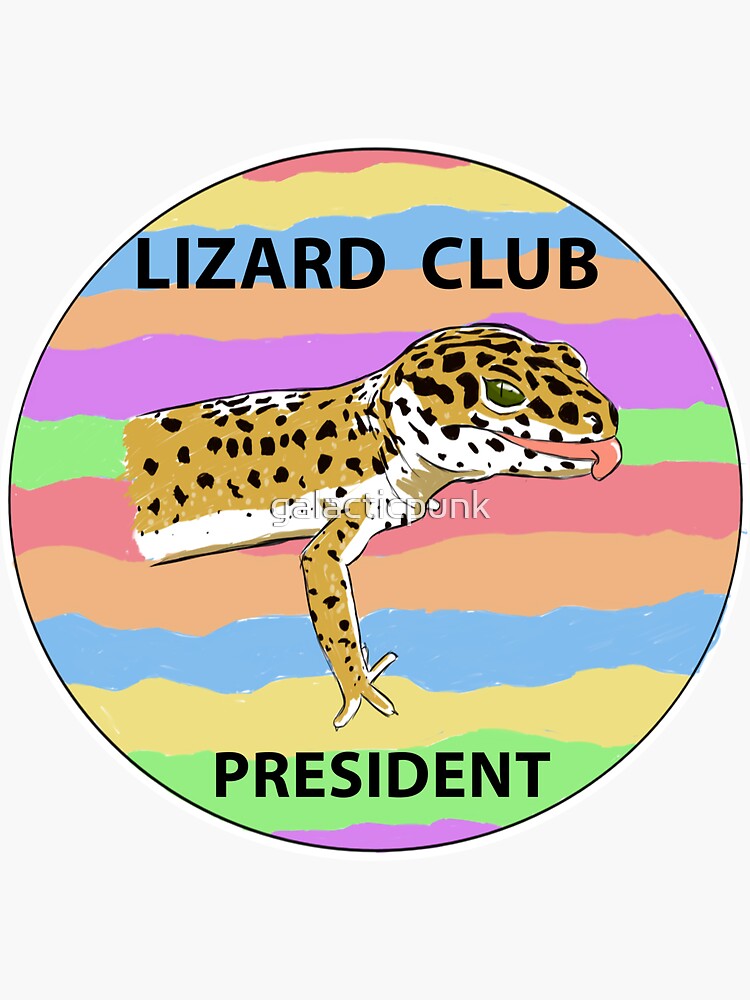 "Lizard Club" Sticker for Sale by galacticpunk | Redbubble