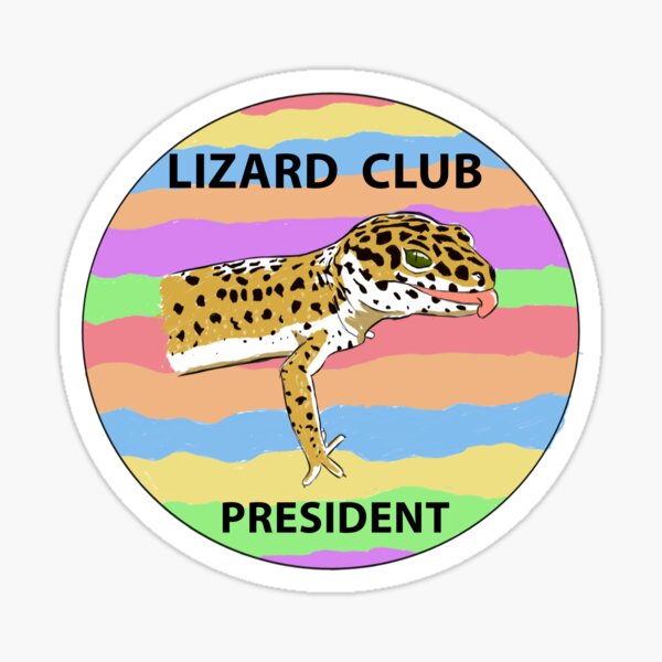 "Lizard Club" Sticker for Sale by galacticpunk | Redbubble