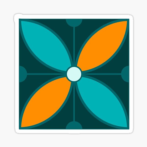 "Quadrant flower" Sticker for Sale by EleanorGill | Redbubble