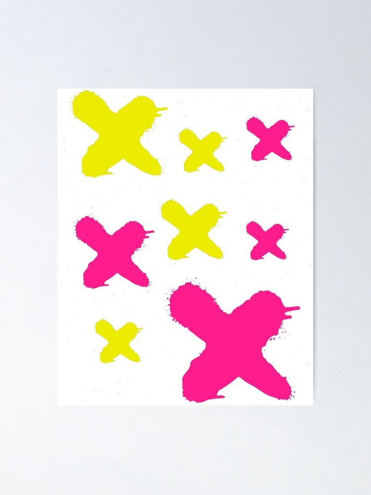"X pink and X yellow" Poster for Sale by Templatesstyle | Redbubble