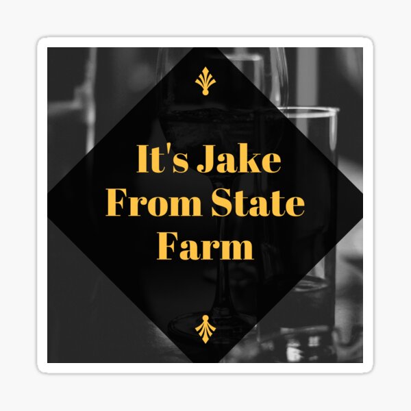 "Jake from state farm name tag " Sticker for Sale by Cartoonimages ...
