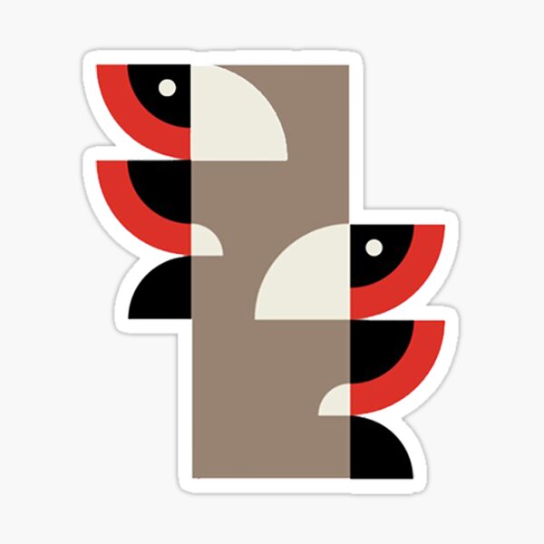 "Quadrant Woodpeckers" Sticker for Sale by EleanorGill | Redbubble