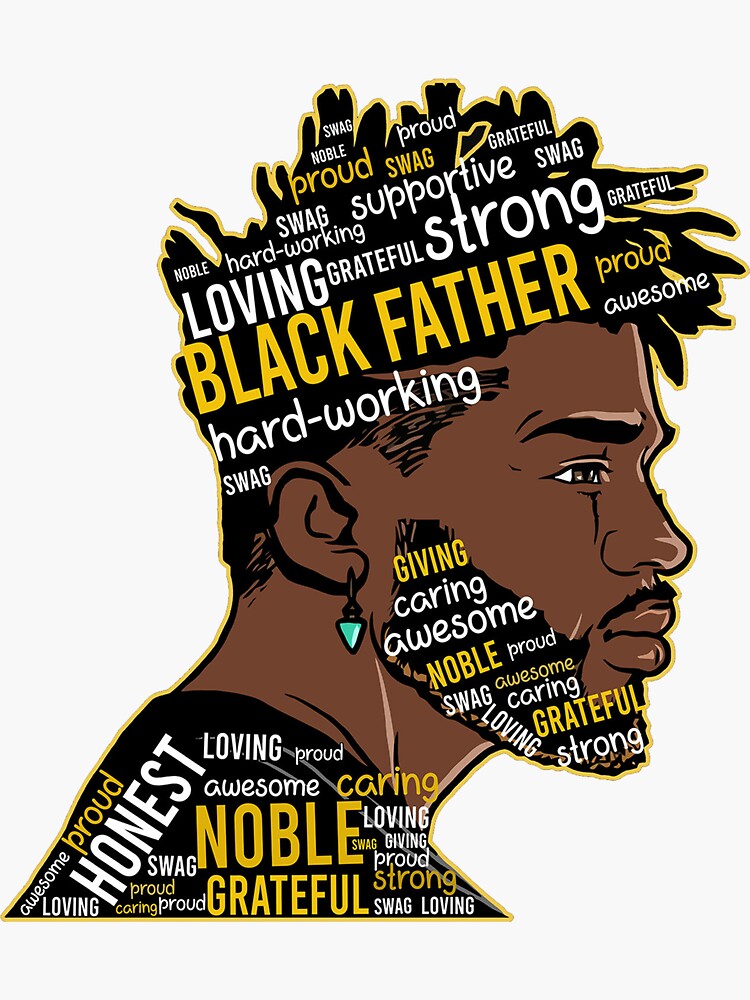 "Classic happy fathers day african american" Sticker for Sale by ...