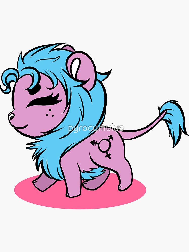 "Transgender Lion" Sticker for Sale by pyrocumulus | Redbubble
