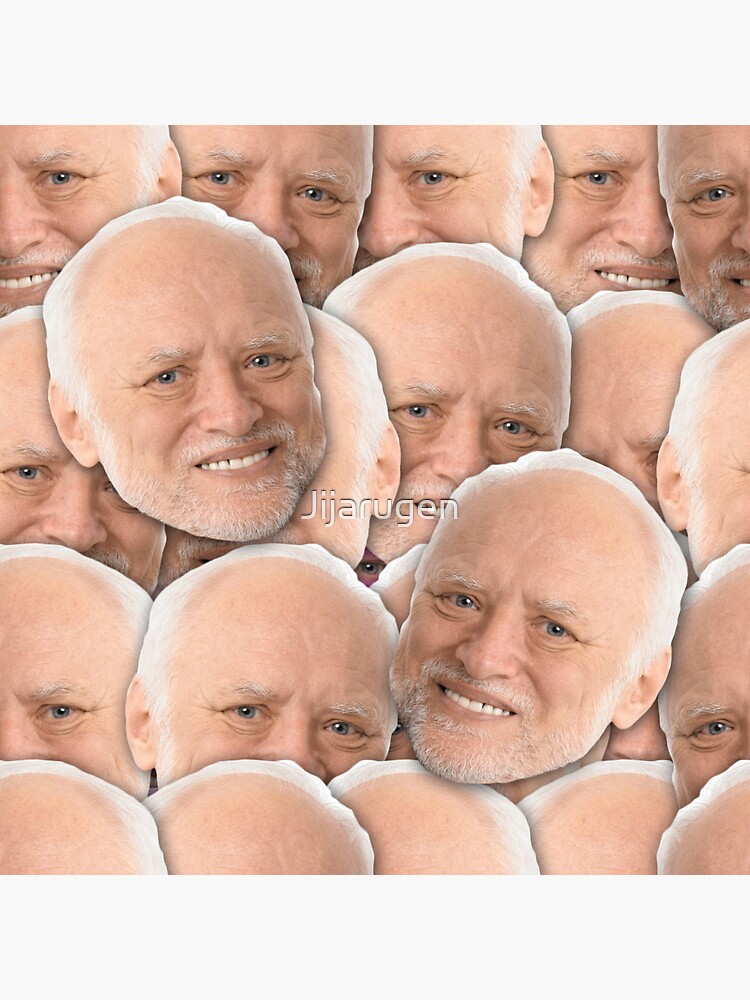 "Hide Your Pain Harold" Sticker by Jijarugen | Redbubble