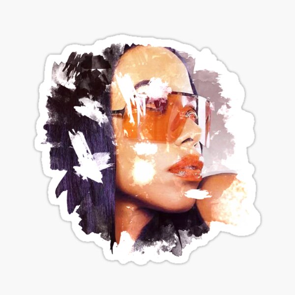 "Aaliyah Princess of R&B" Sticker for Sale by zarrivirae | Redbubble