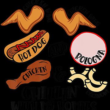 "Chicken Wing Chicken Wing Hot Dog & Bologna Viral Song Lyric" Sticker ...