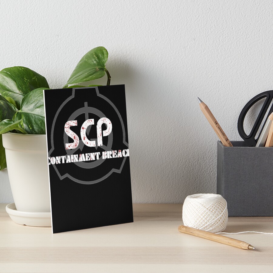 "SCP Containment Breach Game Bloody Distressed Logo" Art Board Print ...
