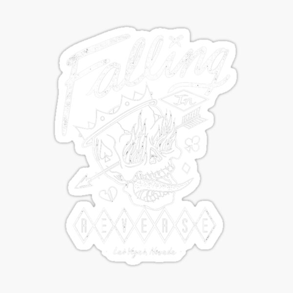 "Falling In Reverse Official Merchandise Flame Skull" Sticker for Sale ...
