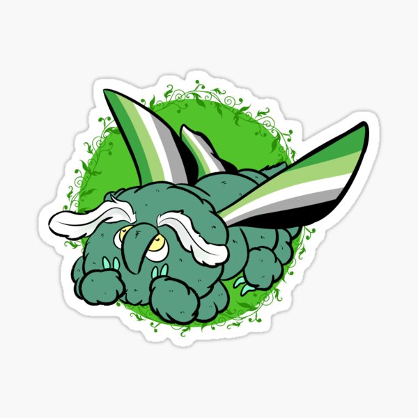 "Aromantic Pride Moth Sticker" Sticker by ViperMenae | Redbubble