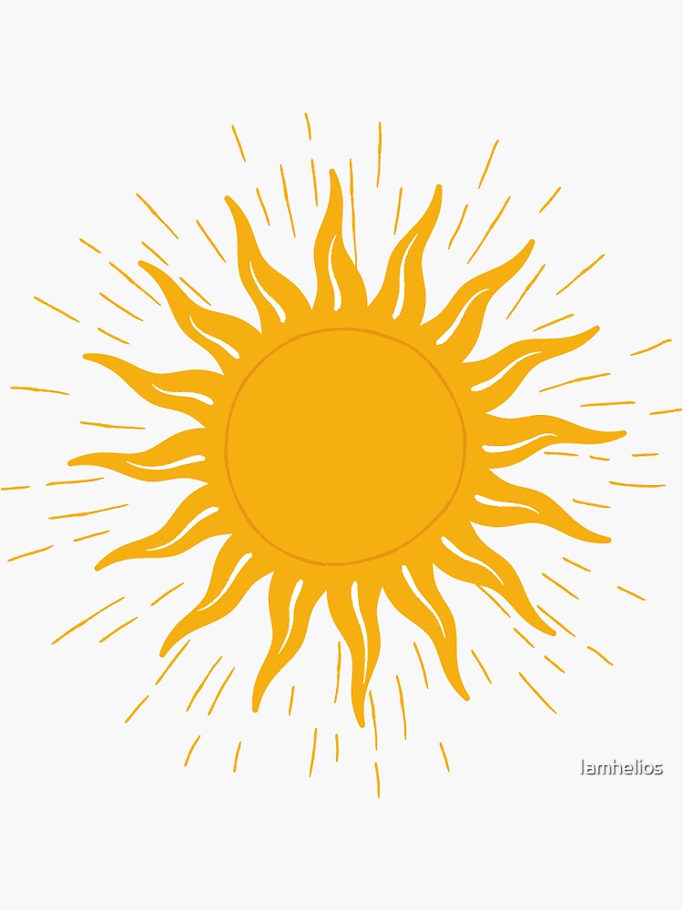 "RETRO SUN" Sticker for Sale by Iamhelios | Redbubble