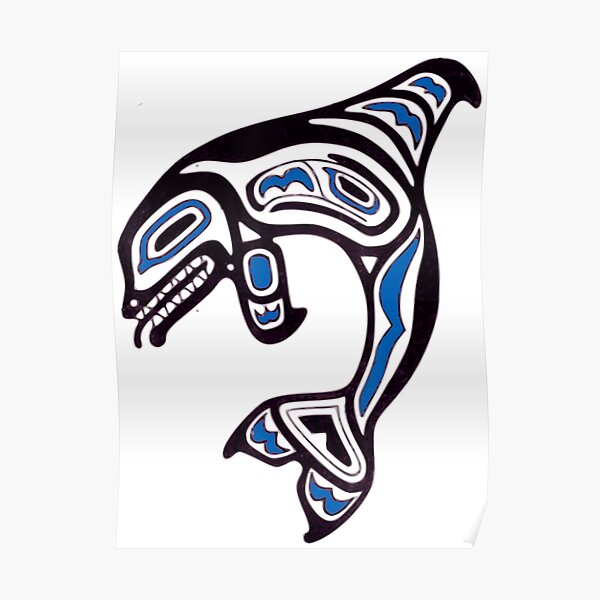 "Killer Whale Orca Pacific Nw Native American Indian" Poster for Sale ...
