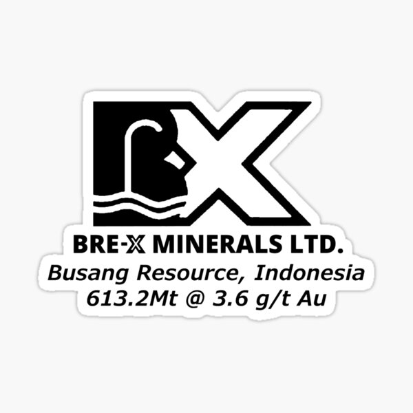 Pegatina «Recursos de Busang de Bre-X Minerals» de thelargeostrich ...