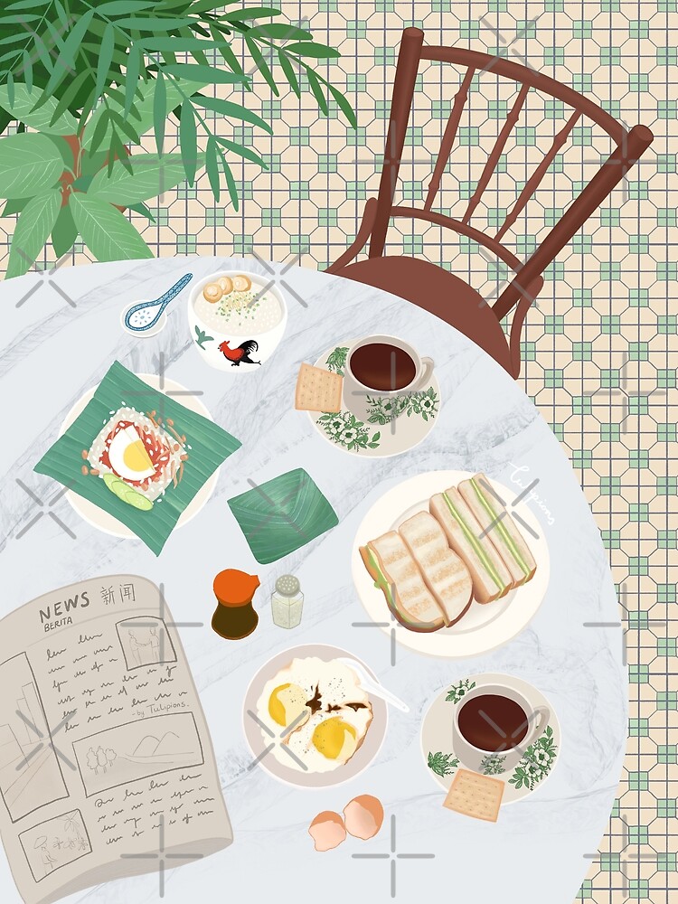 "Kopitiam Coffee Shop" Poster for Sale by Tulipions | Redbubble
