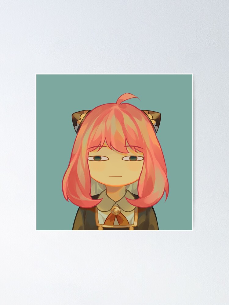 "anya flat face" Poster for Sale by sandinisekar | Redbubble
