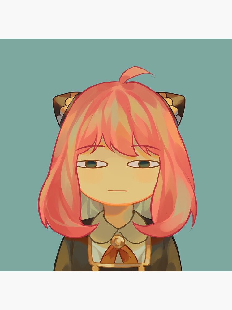 "anya flat face" Sticker for Sale by sandinisekar | Redbubble