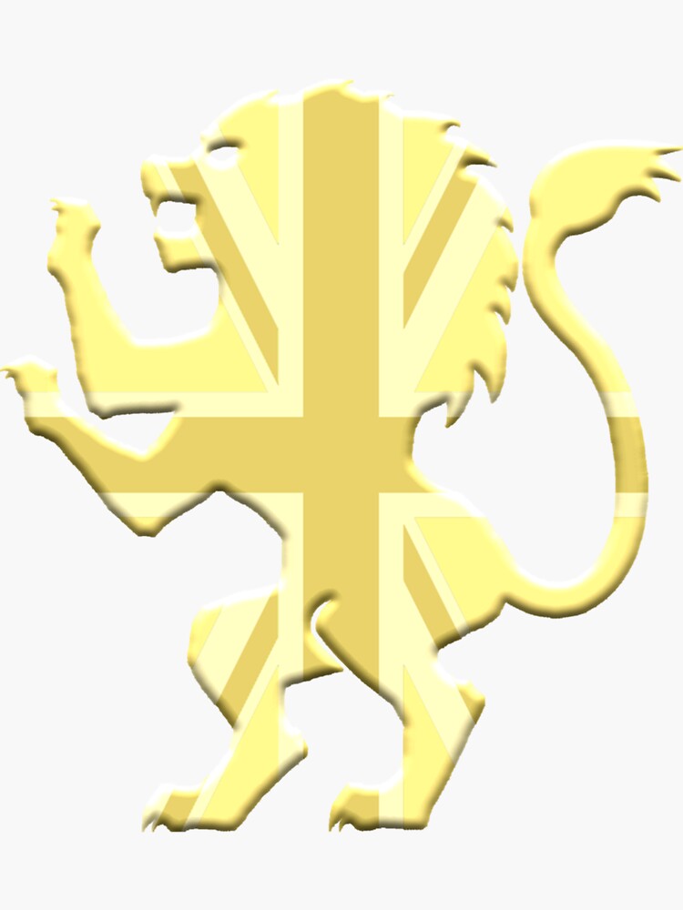 "Golden Union Jack Lion Rampant E" Sticker for Sale by dydellhrfane ...