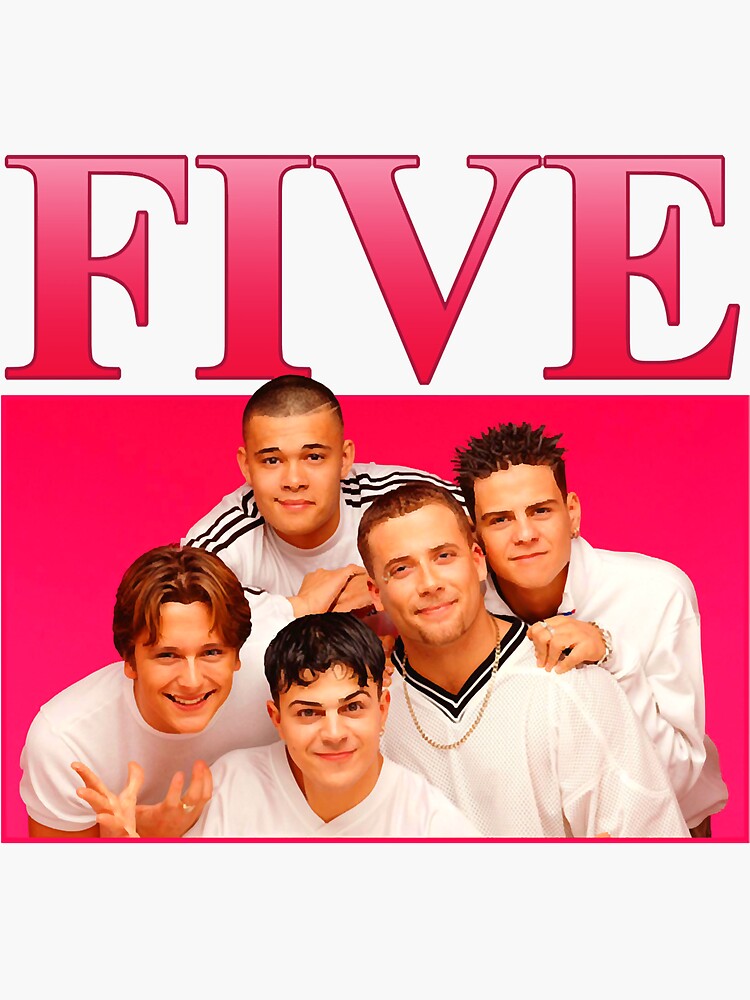 "Five Boy Band " Sticker for Sale by ArtisanTeesssss | Redbubble