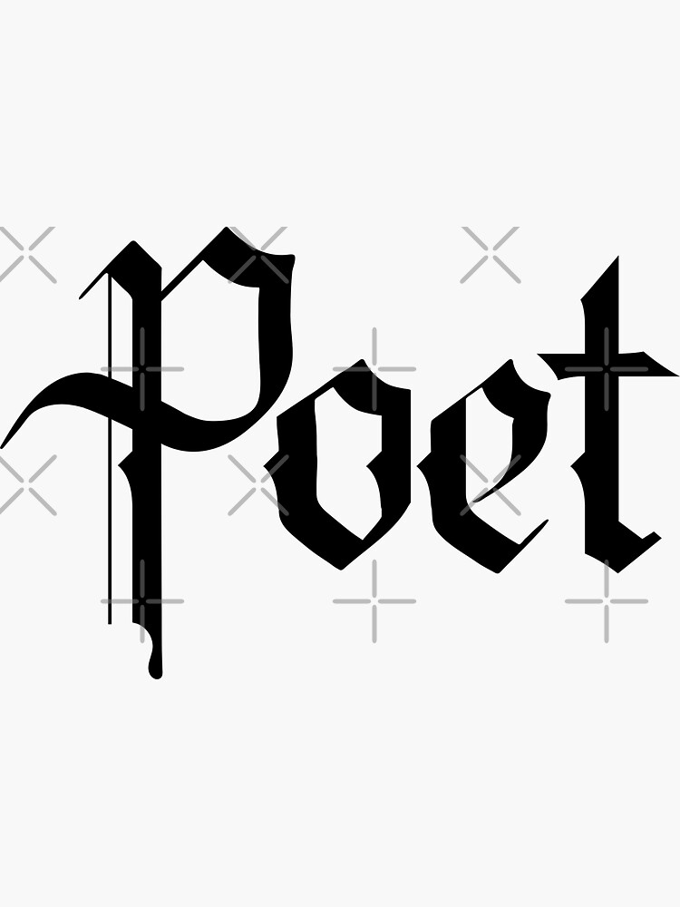 "Poet logo" Sticker for Sale by CulturetheShop | Redbubble