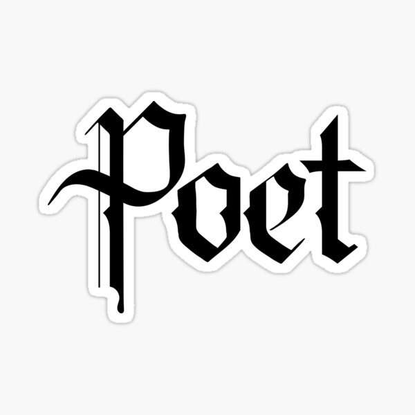 "Poet logo" Sticker for Sale by CulturetheShop | Redbubble