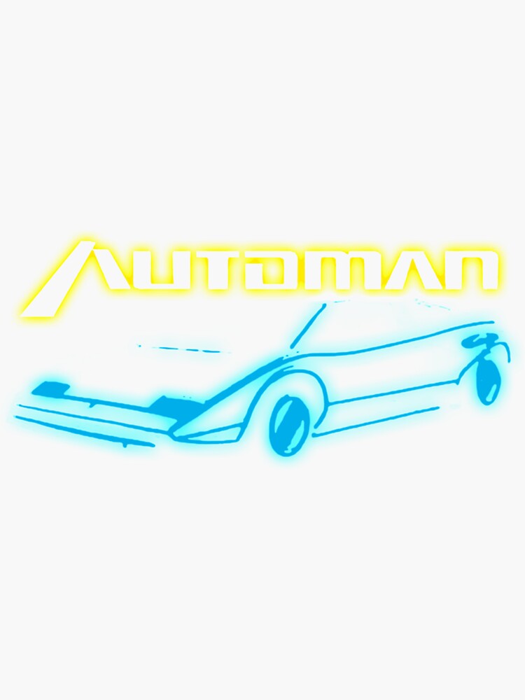 "AUTOMAN TV SERIES LAMBORGHINI" Sticker for Sale by gimbelozl | Redbubble