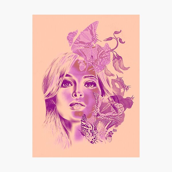 "Butterfly Girl Pepe Psyche" Photographic Print by voodoopsy | Redbubble