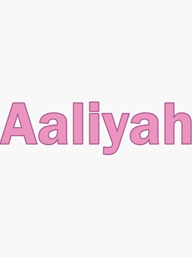"Aaliyah name pink lettering text - 0020 Classi E" Sticker for Sale by ...
