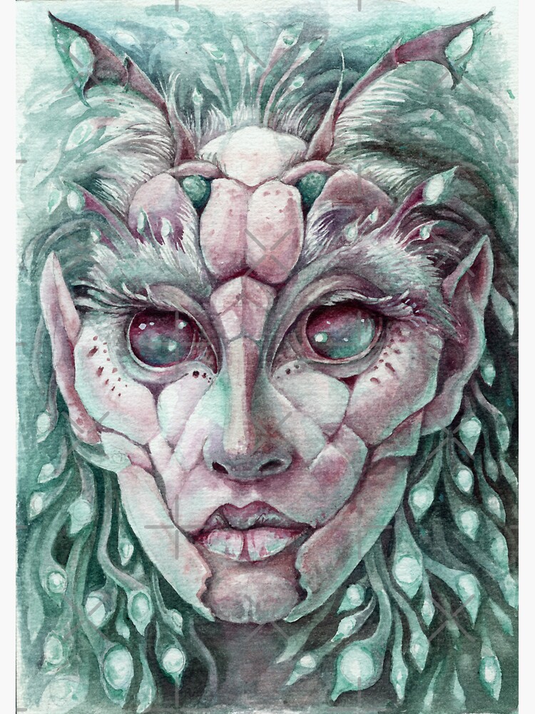 "Fae portrait" Sticker for Sale by hannahboeving | Redbubble
