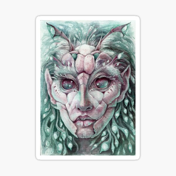 "Fae portrait" Sticker for Sale by hannahboeving | Redbubble