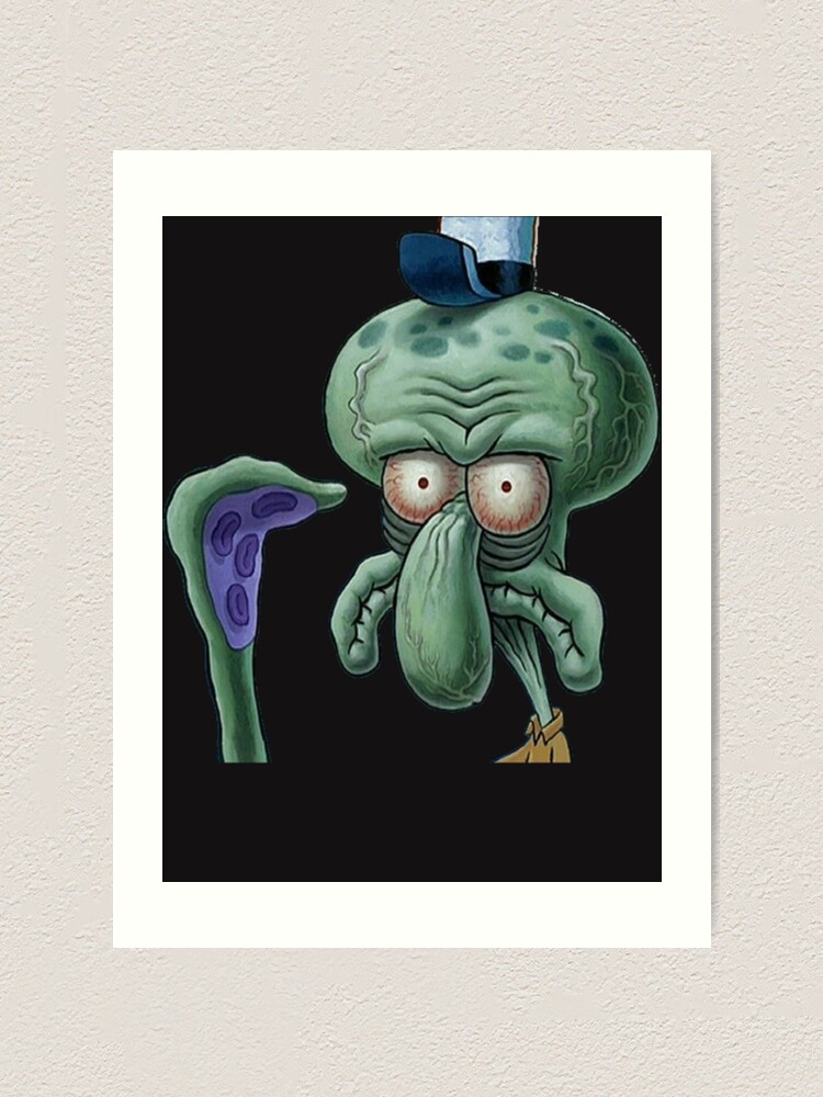 "squidward does this look unsure " Art Print for Sale by retanaeosinde ...