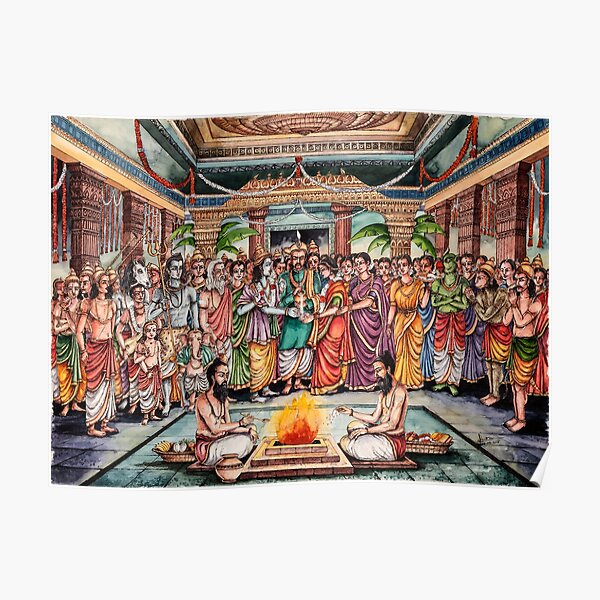 "The wedding of the Gods " Poster for Sale by aparna-art | Redbubble
