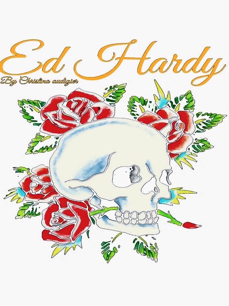 "ed hardy" Sticker for Sale by MarioEgbert | Redbubble